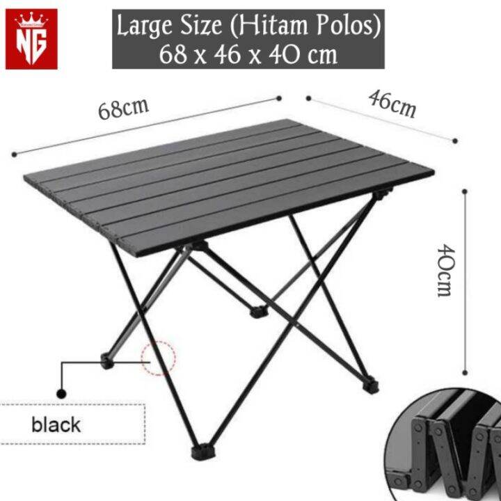 Meja Santai Rakit Minimalis Bongkar Pasang Portabel Lipat Silang Kecil ...