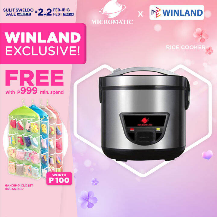 MICROMATIC by Winland Rice Cooker 1.5L Jar type 6 to 8 Cups Of Rice ...