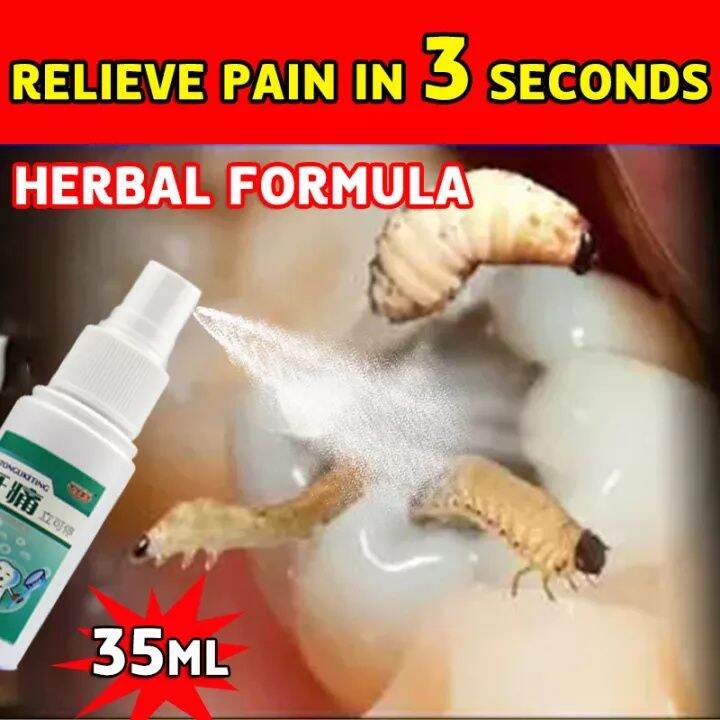 100% effective Toothache Spray 35ml Fast Pain Relief Plant Extracts ...