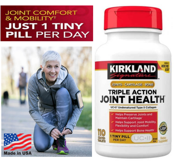 Kirkland Signature Triple Action Joint Health 110 Tablets UC-2 Joints,Cartilage,Bone | Lazada.co.th