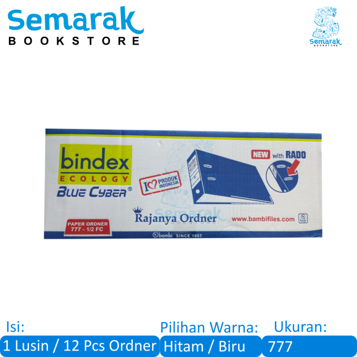 Bindex Ecology 777 Ordner 7 CM - Hitam/Biru [1 Lusin / 12 Pcs] | Lazada ...
