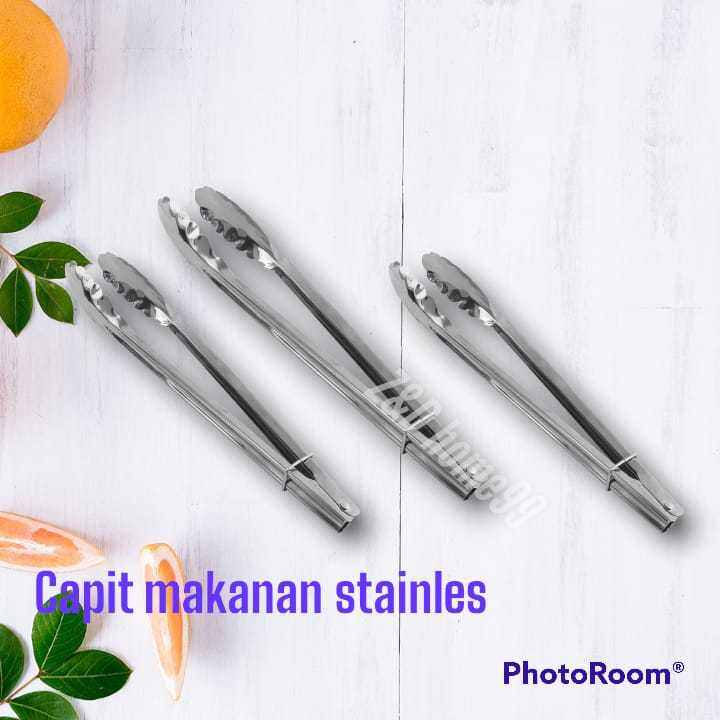 Capitan gorengan stainles/pencapit makanan steel/capit murah | Lazada ...