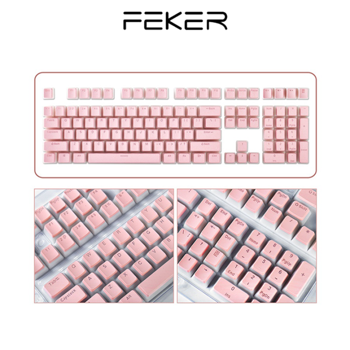 Feker PBT Pudding Keycaps 114keys Transparent Keycap For 61/68/71/84/87 ...