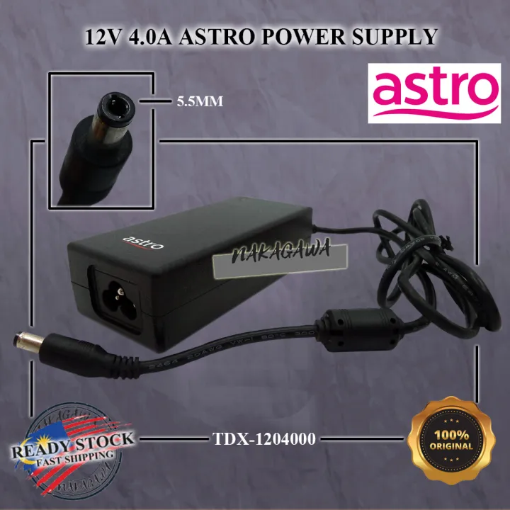 ORIGINAL 12V 4A ASTRO POWER SUPPLY ADAPTOR TDX-1204000 | Lazada