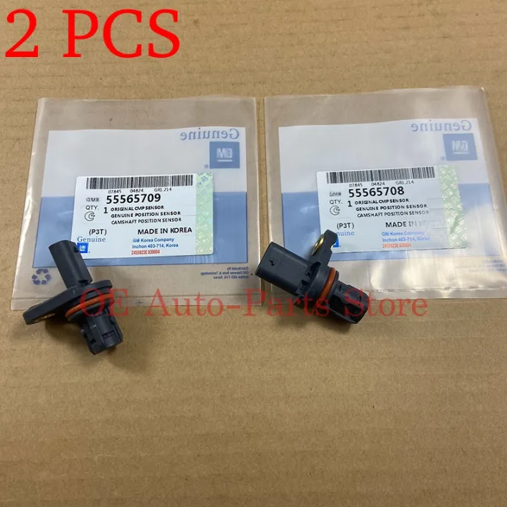 เซ็นเซอร์ตำแหน่งเพลาลูกเบี้ยว2ชิ้นสำหรับ Chevrolet Aveo Cruze Trax ...