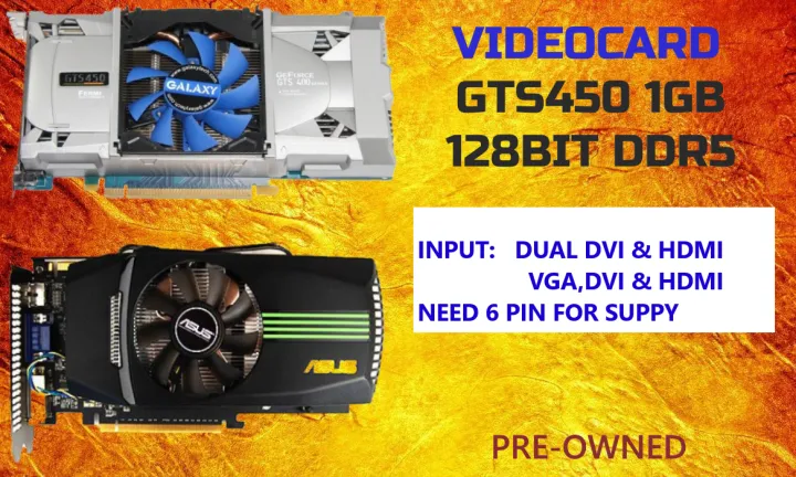 GT450 1GB 128BIT DDR5 (ASSORTED BRAND) | Lazada PH