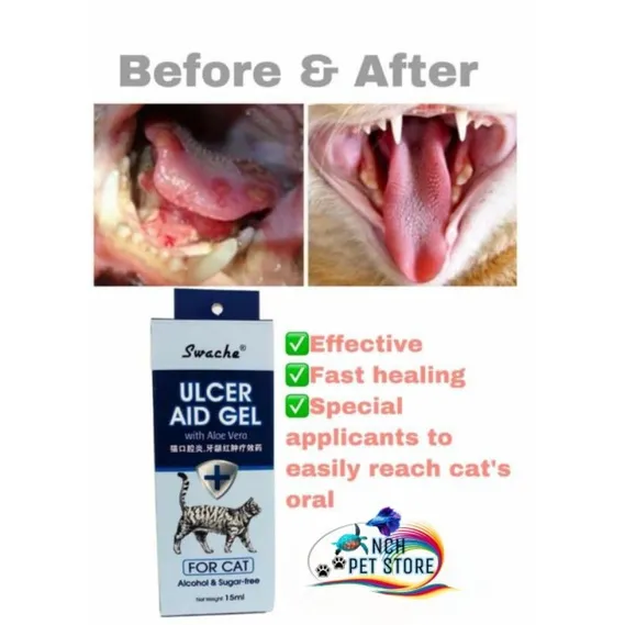 SWACHE Ulcer Aid Gel for Cat Untuk Sakit Mulut Kucing(15ml) | Lazada