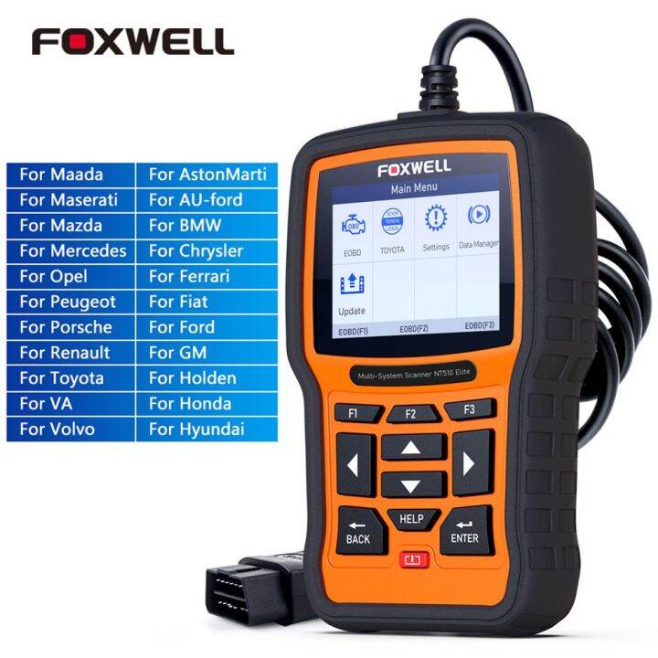 เครื่องสแกนเนอร์Foxwell Nt 510 ยานพาหนะพิเศษ | Lazada.co.th