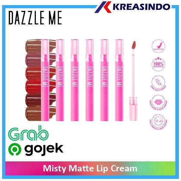DAZZLE ME Misty Matte Lip Cream | Silky Kiss Lip Matte Non Sticky 12 Jam Tahan Air Lipcream ...