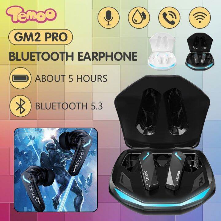 Temoo สำหรับ Lenovo GM2 Pro 5.3หูฟังบลูทูธไร้สายหูฟัง Latency ต่ำหูฟัง HD โทรแบบ Dual Mode เล่น ...