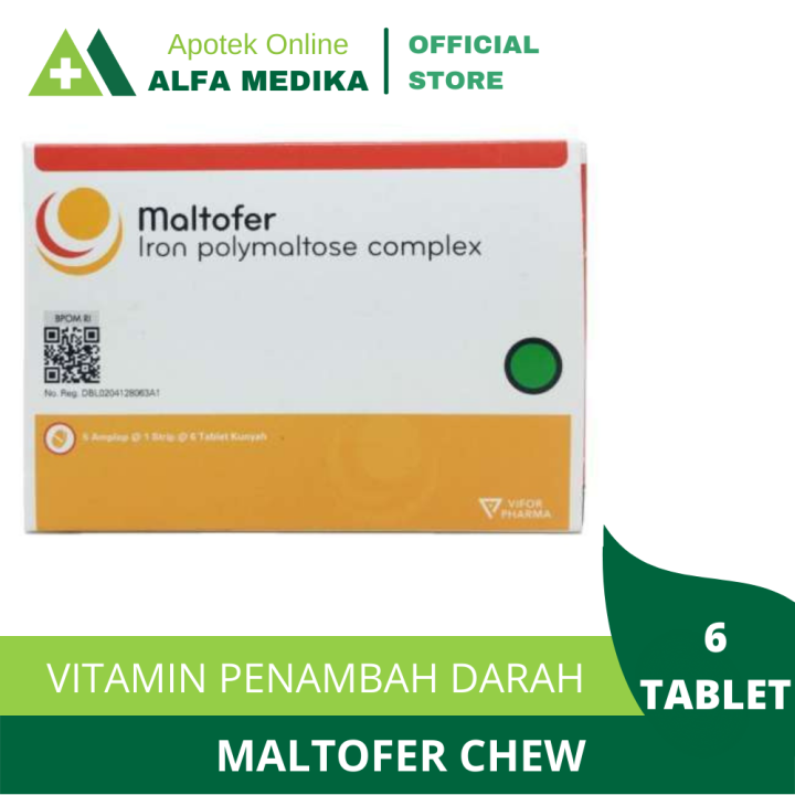 Maltofer Tablet Kunyah 6 Tablet - Obat Anemia dan Kekurangan Zat Besi ...