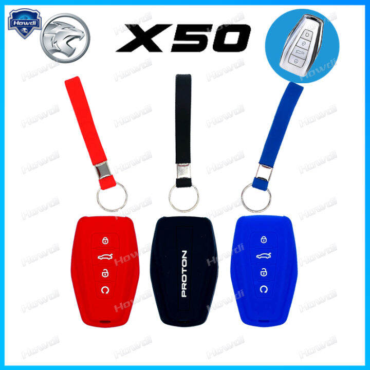 【Ready Stock】Silicone Car Key Cover For Proton X50 X-50 with keychain ...