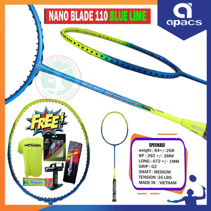 APACS NANO BLADE 110 / NANOBLADE 110 RAKET BADMINTON ORIGINAL | Lazada Indonesia