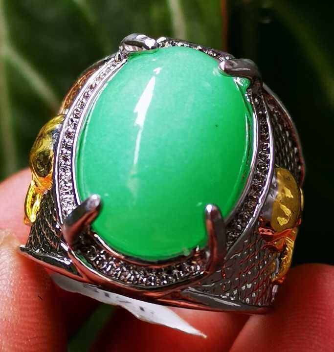 MGS Batu akik natural Green pospor menyala dalam gelap | Lazada Indonesia