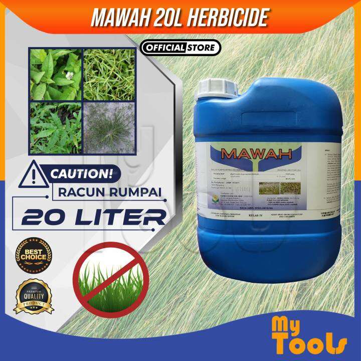 Mytools 20L Mawah/Sekali Glyphosate 13.6% Herbicide Racun Rumput 20 ...