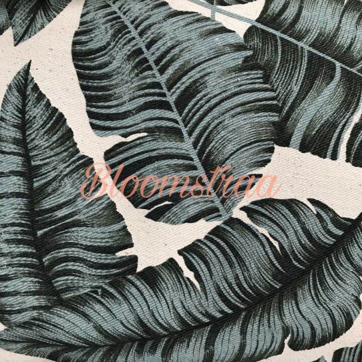 Kain Kanvas tropical daun pisang canvas meteran banana leaf bahan ...