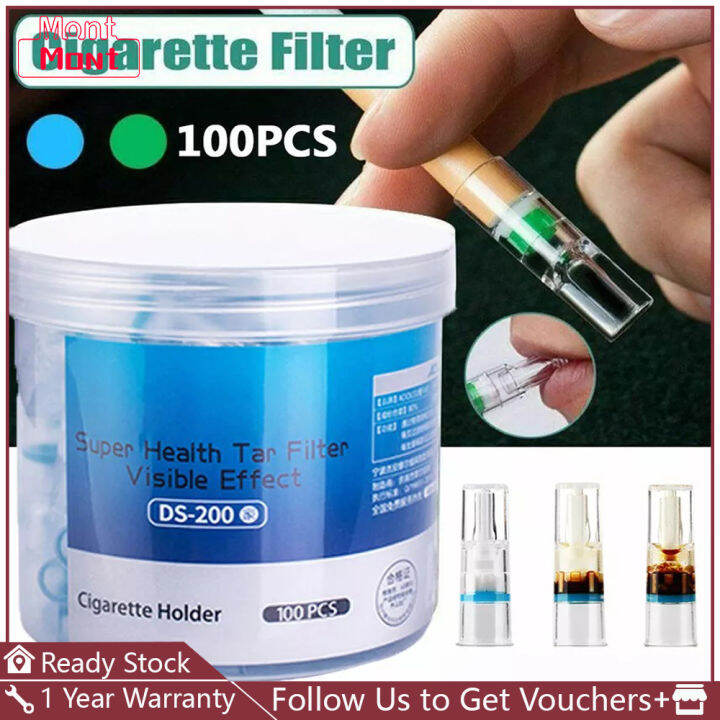 100Pcs Disposable Anti-Smo-king Quit Addiction Filters Pipe Reduce Tar ...