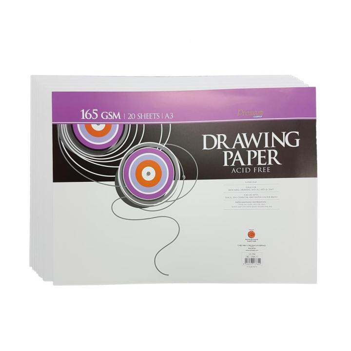 CAMPAP Drawing Paper 165GSM A3 Size (20 Sheets/Pack) | Lazada