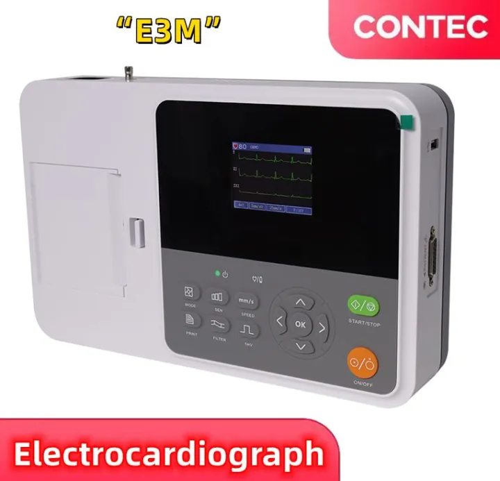 CONTEC E3M 3 Channel 12 lead Touch ECG Electrocardiograph ...