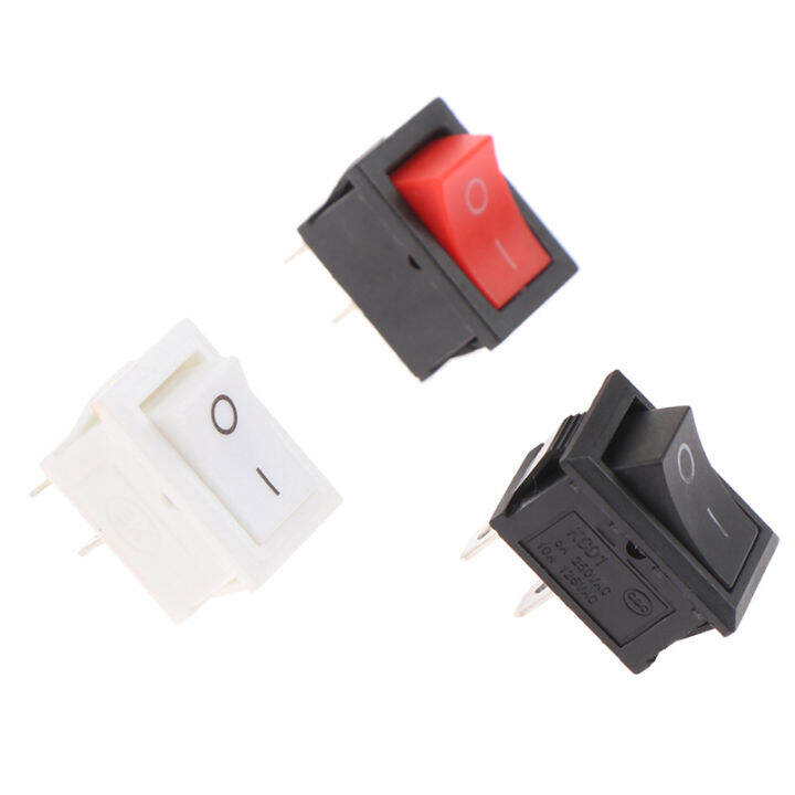 10Pcs 2Pin 21X15mm Rocker Switch 6A/250VAC Power Switch ON-OFF Red ...