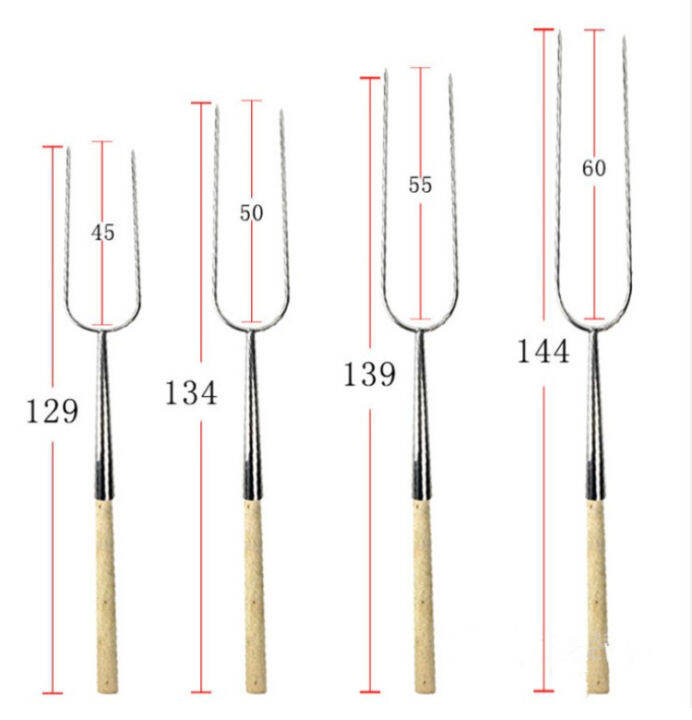 Bold suckling pig fork wooden handle stainless steel suckling pig fork ...