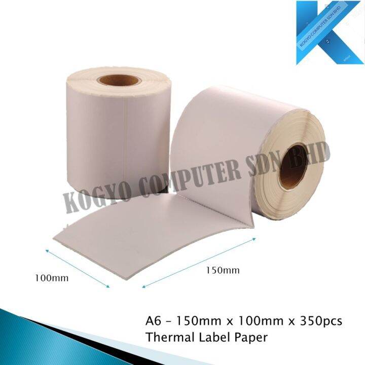 A6 Thermal Label 100mm x 150mm 350pcs AWB Airway Bill - Shopee | Lazada ...
