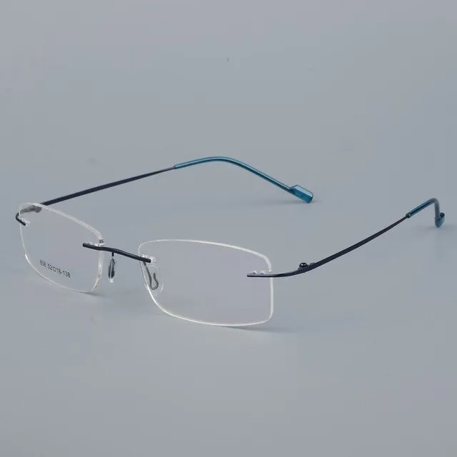 Classic Mens Women Pure Titanium Rimless Glasses Frames Myopia Optical ...