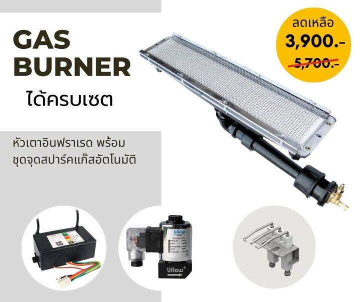หัวเตาอินฟาเรด GR-1602 สำหรับเตาอบอุตสาหกรรม เตาอบสี ขนาด 570 มม. x 130 ...