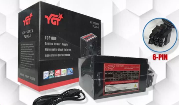 YGT TOP ONE PSU 6-PIN, KY-750ATX PLUS-II, POWER SUPPLY UNIT 750 WATTS ...