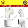 32mm UPVC Pipe Fitting Connector Sambungan Paip Putih Elbow PT Elbow 45 ...