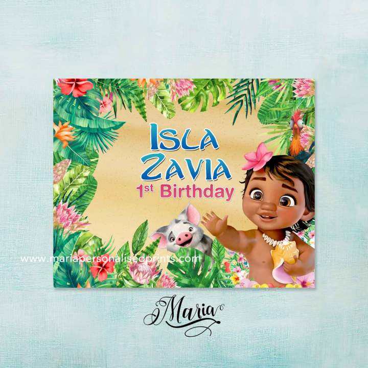 Moana Birthday banner Backdrop | Lazada PH