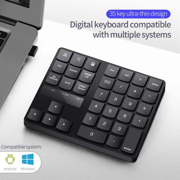 คีย์บอร์ดดิจิตอลแบบพกพา Mini Numeric Keypad USB Number Pad สำหรับ IOS ...
