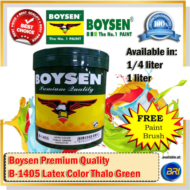 Boysen Premium Quality BS 1405 Latex Color Thalo Green 1/4 liter | 1 ...