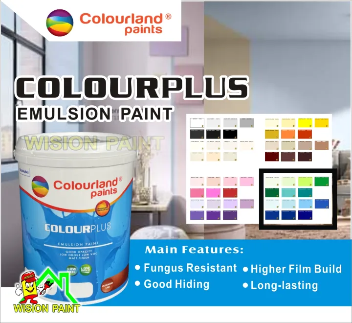 (5L) Colour Plus / Colourland Paints / Emulsion Paint Cat Emulsi / (4/4 ...