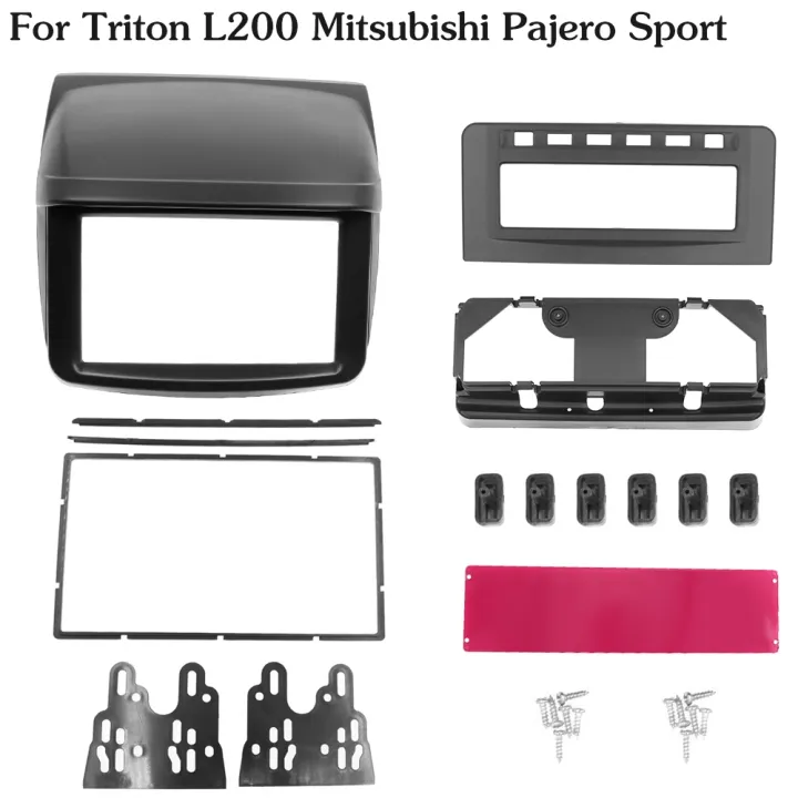 Greenyi 2 Din Fascia Frame For Triton L200 Mitsubishi Pajero Sport ...