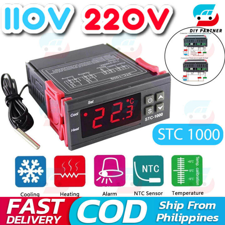 STC-1000 220V Digital Thermostat for Incubator Temperature Controller Thermoregulating Relay ...