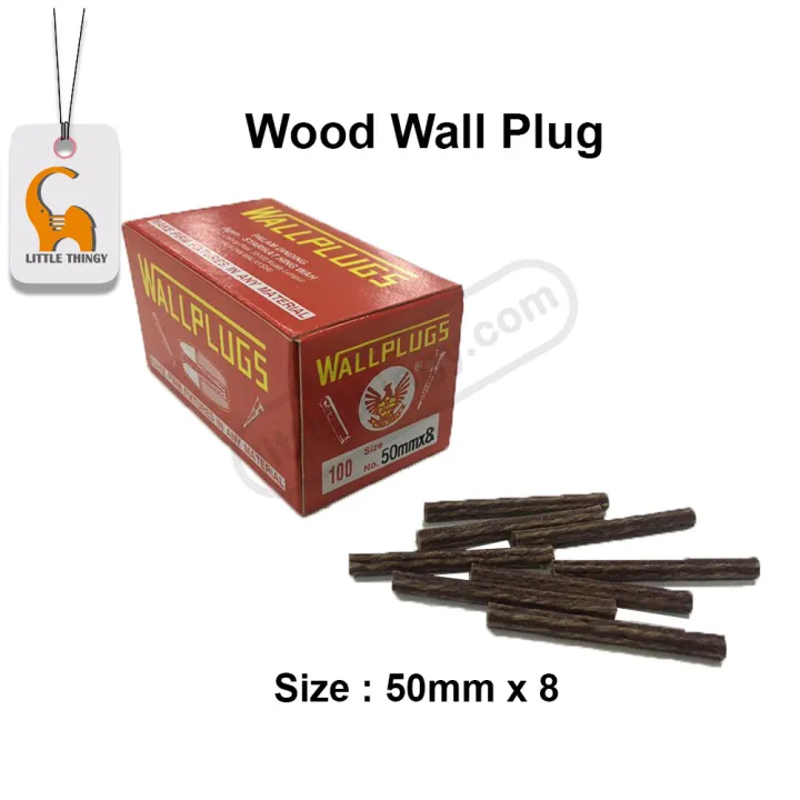 50mm x 8 Wood Wall Plug for Screw Palam Dinding Kayu LittleThingy | Lazada