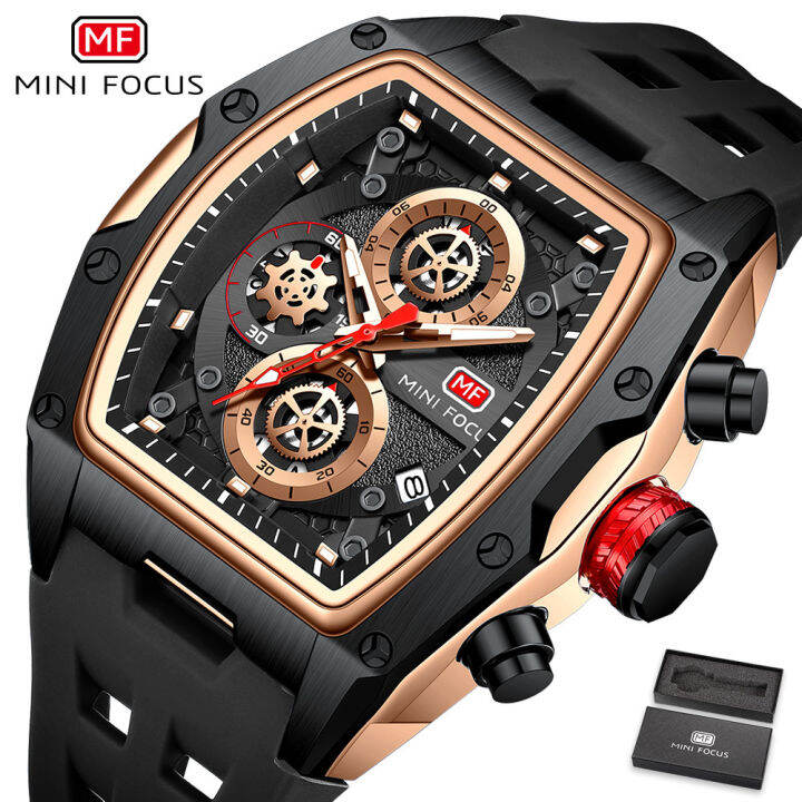 มินิโฟกัสขนาดเล็ก MF0473G สุดหรูนาฬิกาข้อมือมียี่ห้อแฟชั่นกีฬาผู้ชายควอตซ์นาฬิกาข้อมืออินเทรนด์ ...