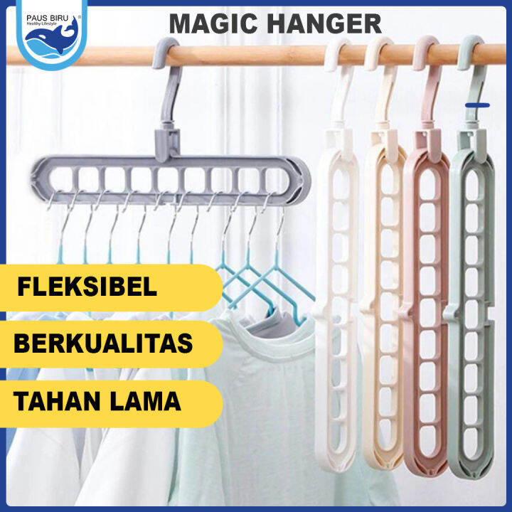 Gantungan Baju Serbaguna / Magic Hanger / 9 In One Hanger | Lazada Indonesia