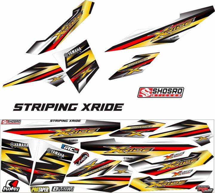STRIPING MOTOR X-RIDE POLET RACING / STIKER BUAT MOTOR YAMAHA X RIDE ...