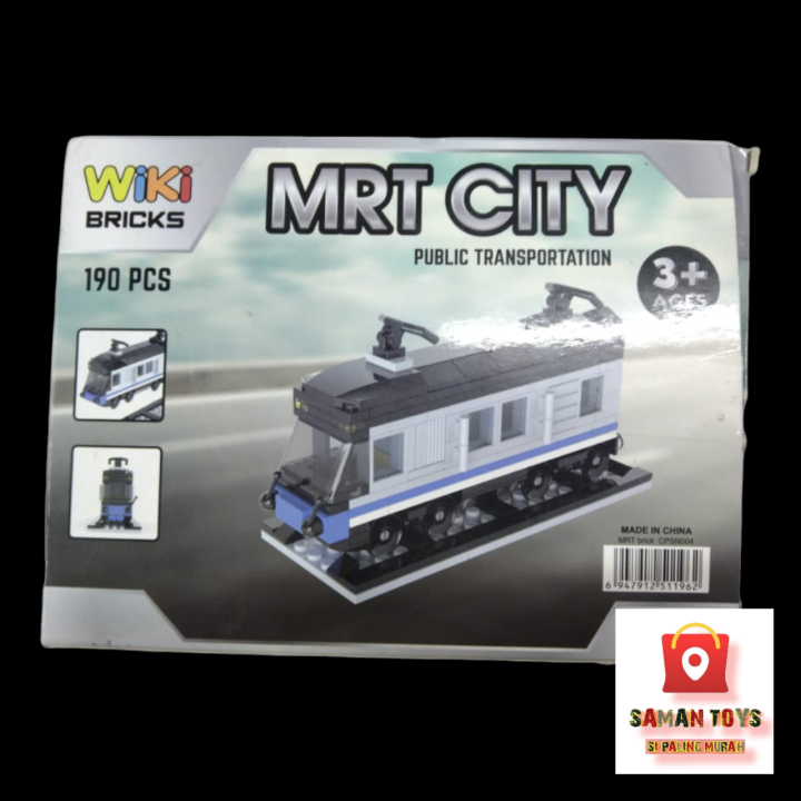 1 PAK MAINAN LEGO MRT CITY, mainan lego gerbong kereta modern | Lazada ...