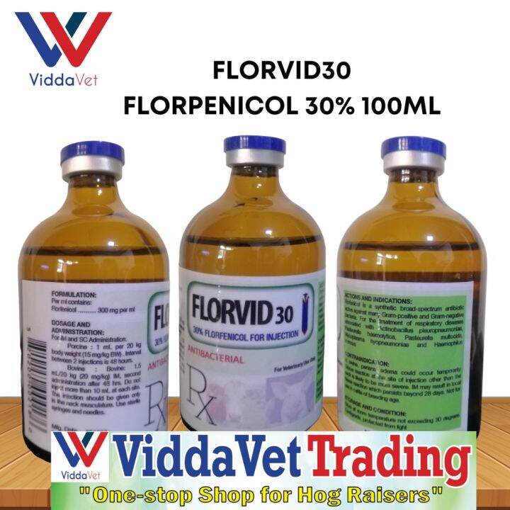 Florvid30 100ml for animals pig cattle florphenicol injectable | Lazada PH