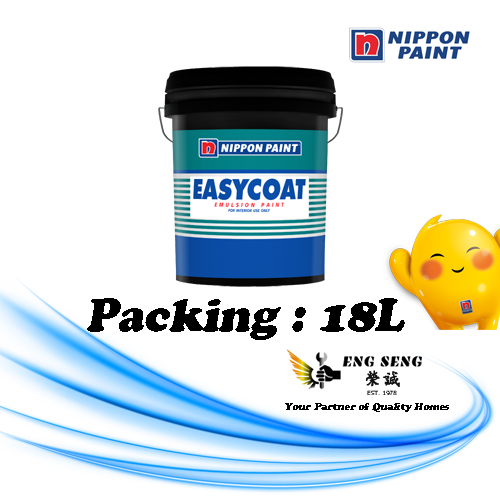 18L NIPPON PAINT Easycoat Emulsion Paint White Putih Cat | Lazada