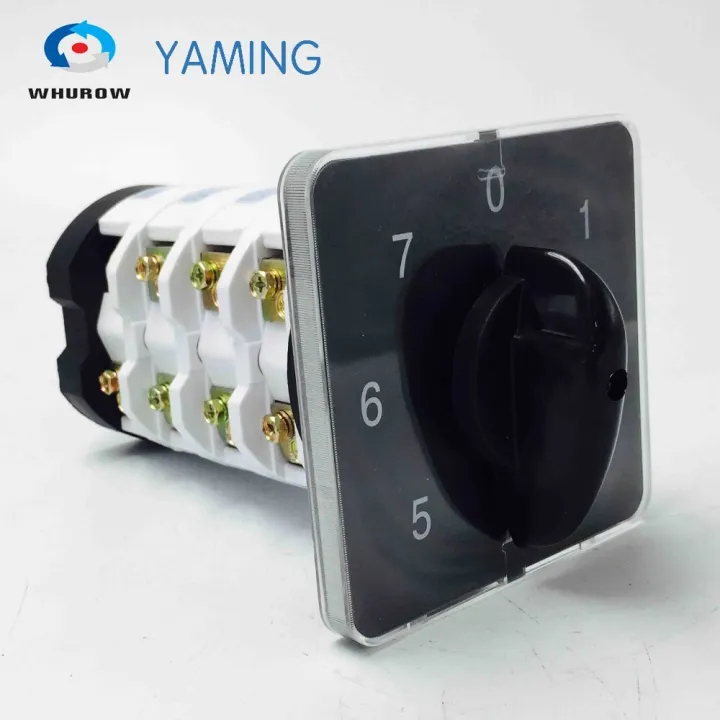 7 position rotary switch 4 poles 75A changeover universal cam manual ...