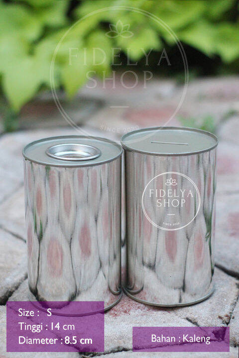 CELENGAN KALENG POLOS BUKA TUTUP 15 pcs / SOUVENIR CELENGAN KALENG ...