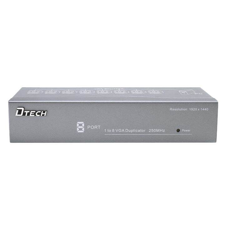 DTECH 8-Port VGA Splitter Box 1 in 8 Out Video Distribution Duplicator ...