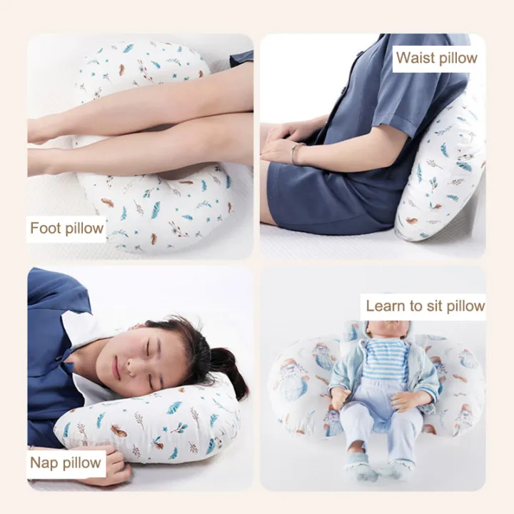 Mododo 2ชิ้น/เซ็ตหมอนให้นมลูกรูปตัวยูน่ารักเบาะรองเอวผ้าฝ้ายมัลติฟังก์ชั่นลายการ์ตูนสำหรับป้อน ...