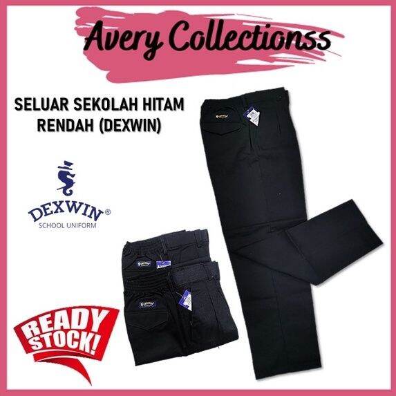 SELUAR SEKOLAH HITAM RENDAH DAN MENENGAH DEXWIN SIZE 2336 (PAKAIAN SEKOLAH) (SCHOOL UNIFORM ...