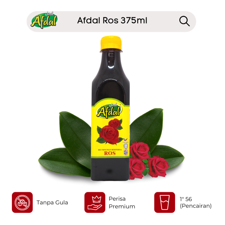 Afdal Rose Flavoured Concentrate / Syrup 375ML | Lazada
