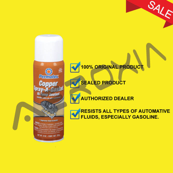 PERMATEX COPPER SPRAY A GASKET HIGH TEMP SEALANT 255G | Lazada